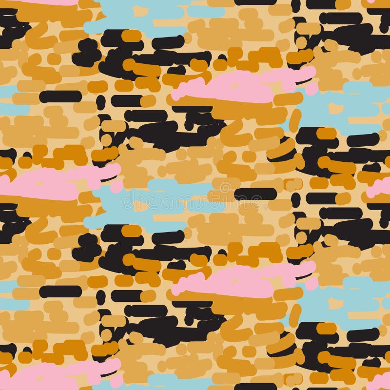 Seamless Texture with Geometric Abstract Shapes Vector. Stock Vector ...