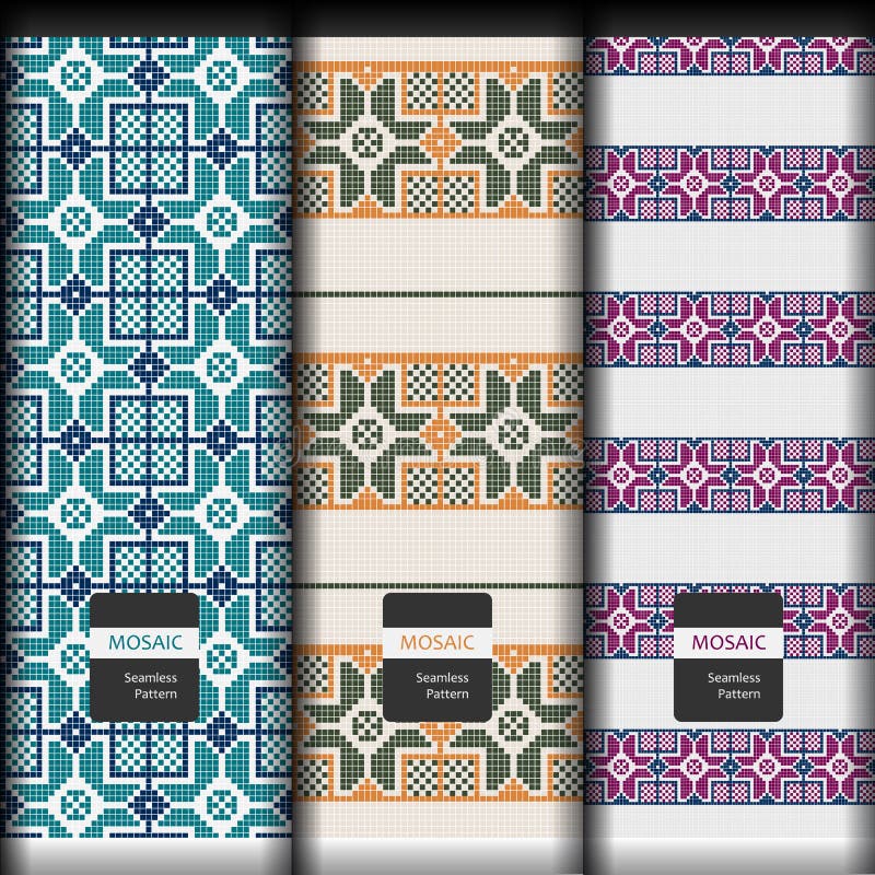 Seamless Texture with Geometric Mosaic Ornament Stock Vector ...