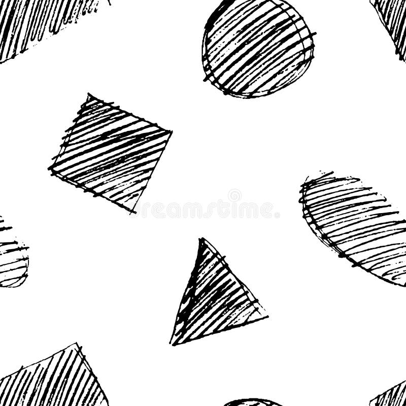 Seamless Texture from Geometric Shapes. Vector Illustration Template ...