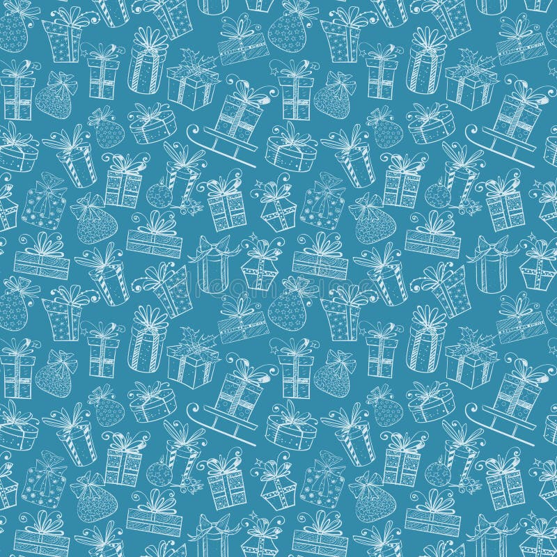 Seamless Texture with Gift Boxes. Stock Vector - Illustration of ribbon ...