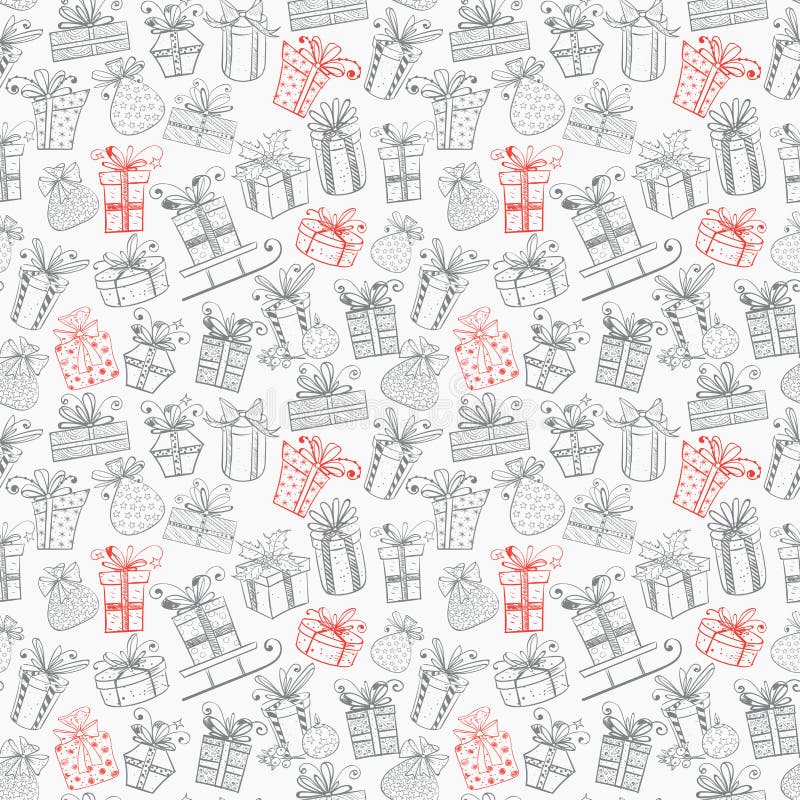 Seamless Texture with Gift Boxes. Stock Vector - Illustration of ...