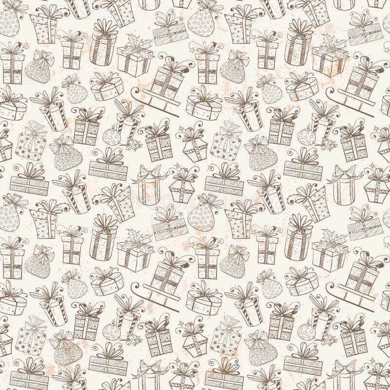 Seamless Texture with Gift Boxes. Stock Vector - Illustration of merry ...