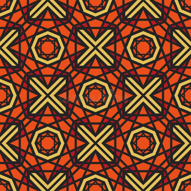 Vector Asian Geometric Pattern Stock Vector - Illustration of arabic ...