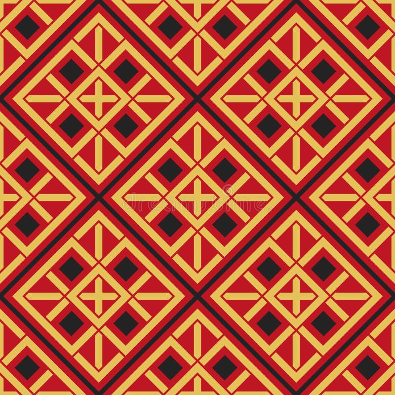 Vector Asian Geometric Pattern Stock Vector - Illustration of arabic ...