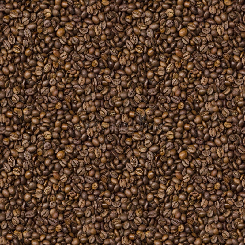 Seamless Texture with Grains of Roasted Coffee Stock Image - Image of ...