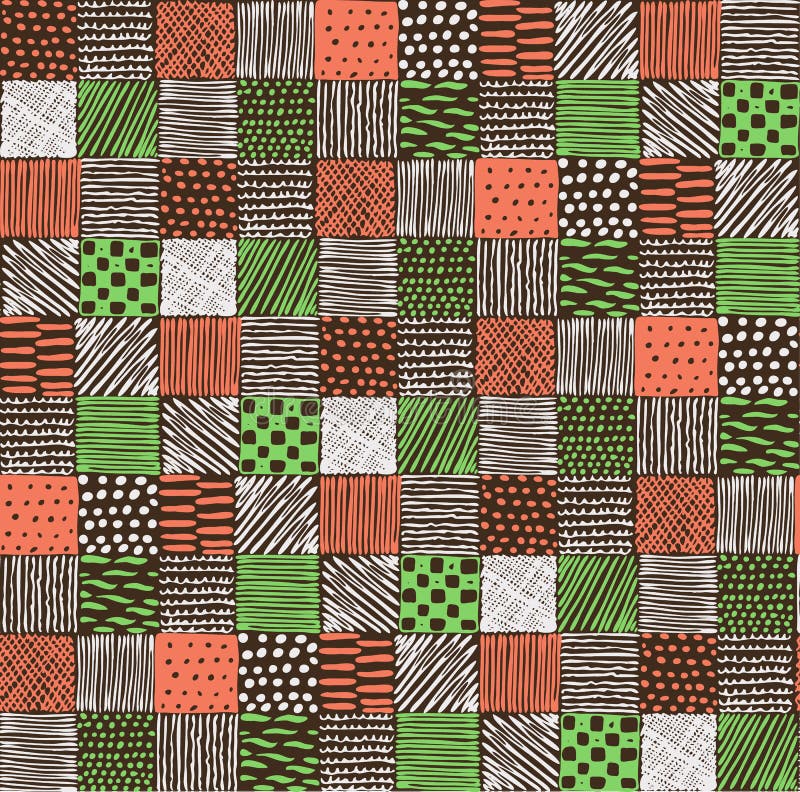 Seamless Texture with a Graphic Pattern of Squares. Stock Vector ...