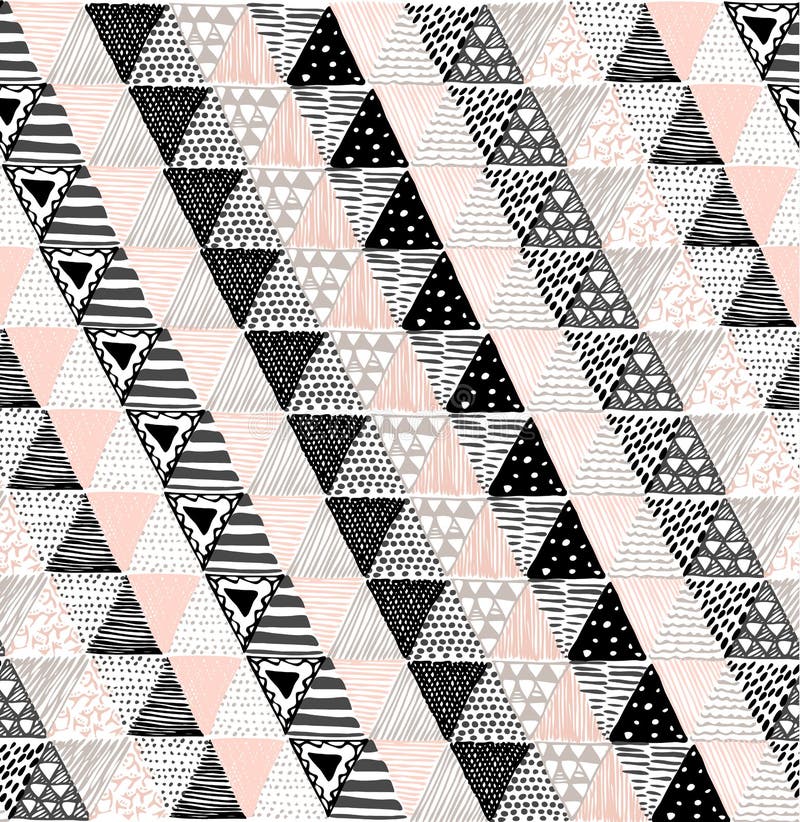Seamless Texture with a Graphic Pattern of Triangles. Stock Vector ...