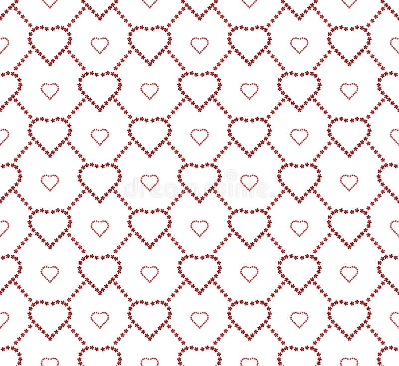 Grid hearts pattern stock vector. Illustration of decor - 69739873