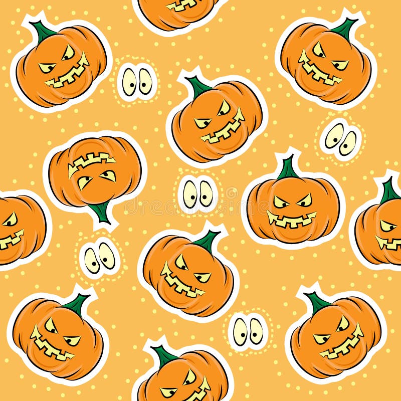 Seamless Texture for Halloween Stock Illustration - Illustration of ...