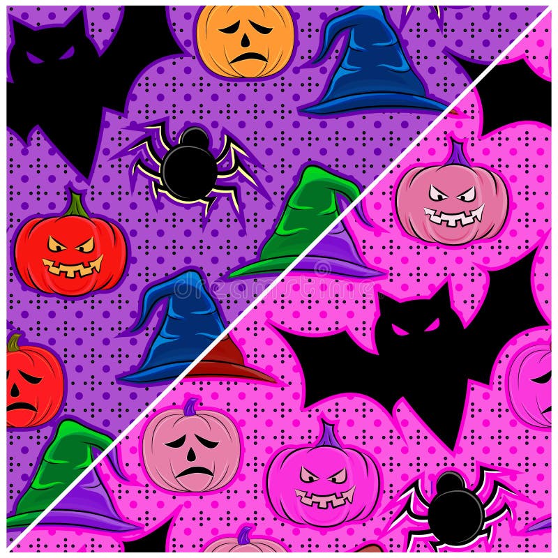 Seamless Texture on Halloween Stock Illustration - Illustration of ...