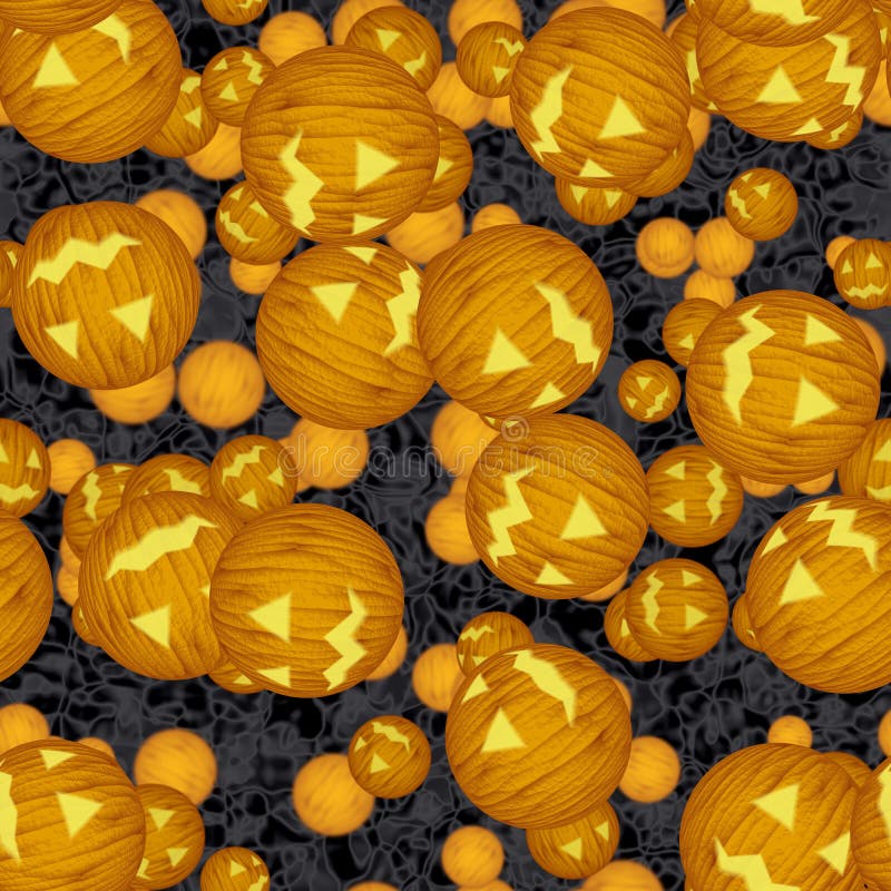 Seamless Texture of Halloween Pumpkin Stock Illustration - Illustration ...