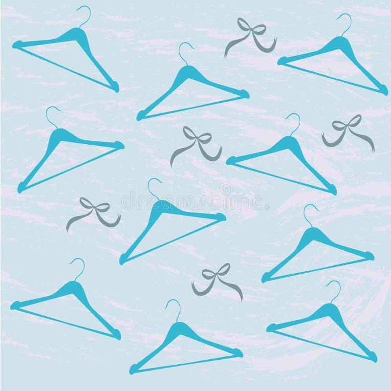 Seamless Texture with Hangers Stock Vector - Illustration of sketch ...