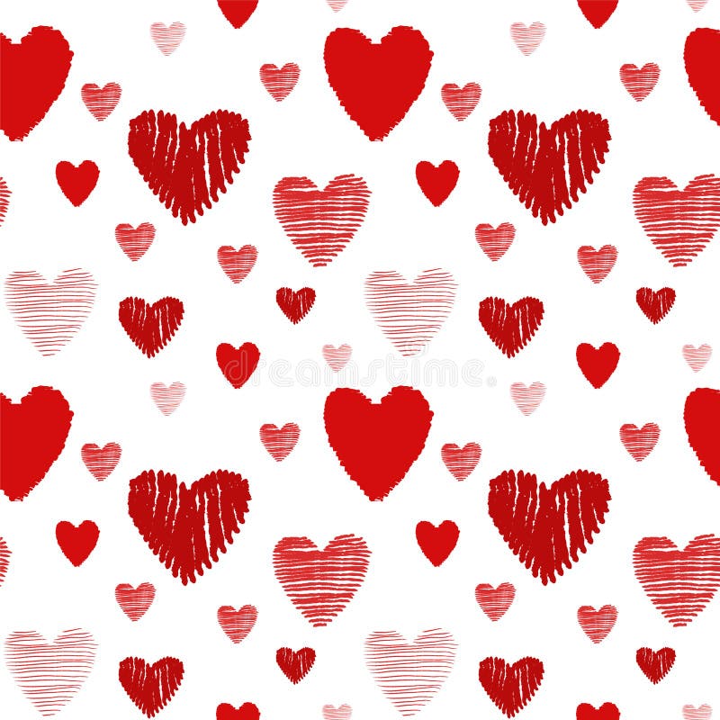 Seamless Texture with Heart Stock Vector - Illustration of color, decoration: 6141257