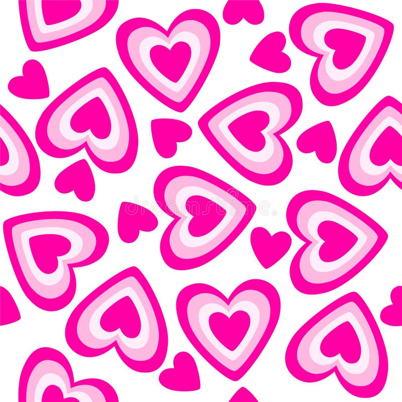 Seamless Heart Background stock illustration. Illustration of tile ...