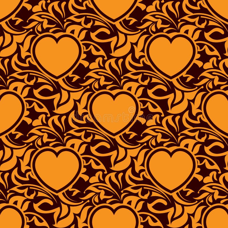 Seamless Texture with Heart Stock Vector - Illustration of symbol, love ...