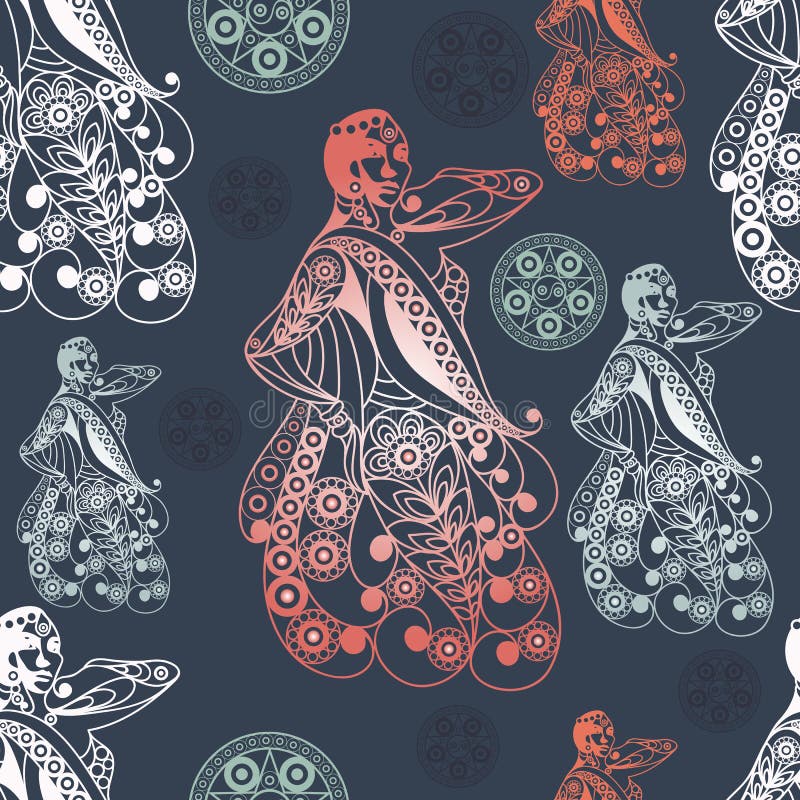 Seamless Texture with India Theme 5 Stock Vector - Illustration of ...