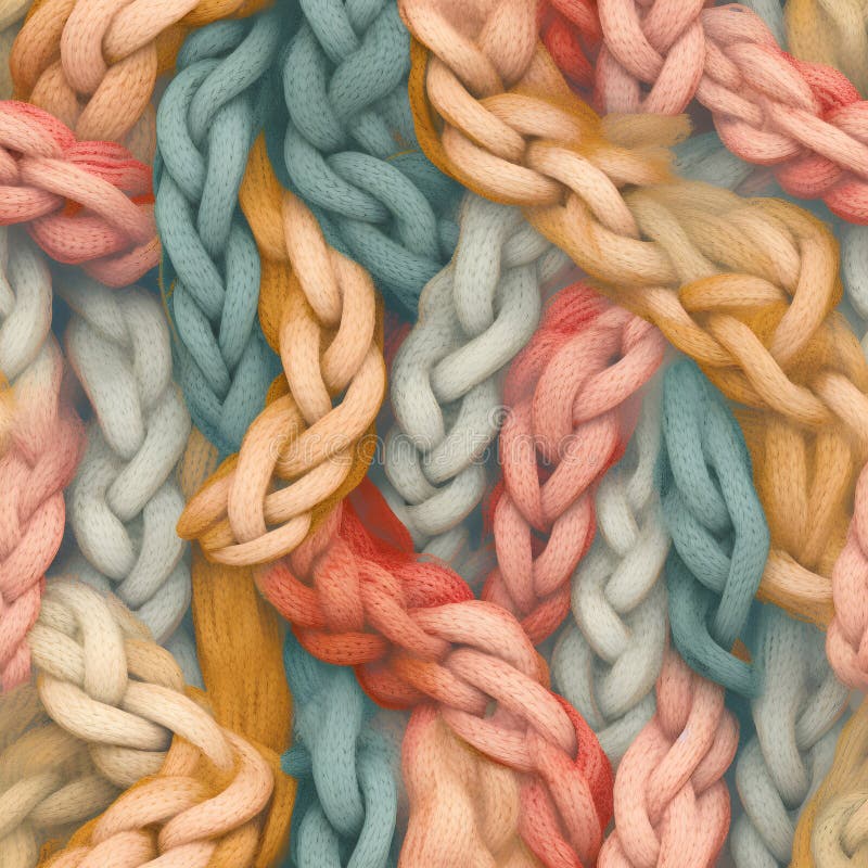 Seamless Texture of Knitted Colored Wool Material, Neural Network ...