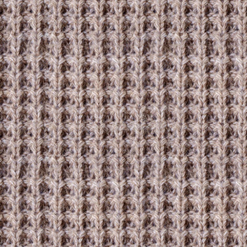 Seamless Texture of Knitted Woolen Fabric of Light Brown Color Stock ...