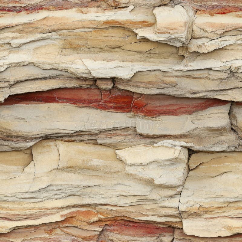 Seamless Texture of Layered Sedimentary Rock, Earthy Tones of Brown ...