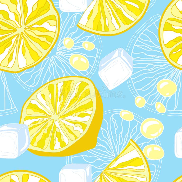 Seamless Texture of Lemonade. Stock Vector - Illustration of ...