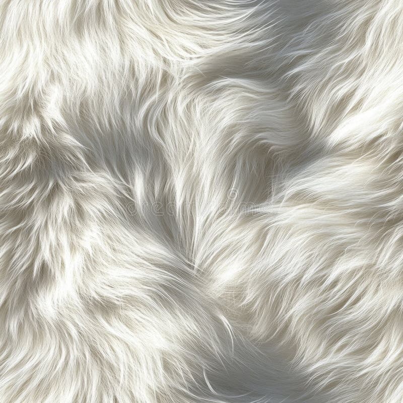 Seamless Texture of Long-haired White Arctic Wolf Fur Stock Image ...