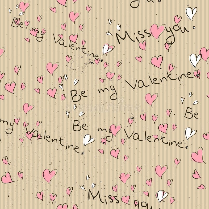 Seamless Texture with Love Elements. Stock Illustration - Illustration ...