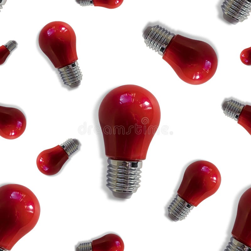 Seamless Texture Made by Small Red Light Bulbs Top View Flat Lay on ...