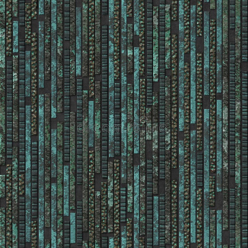 Seamless Texture with Metallic Vertical Stripes Pattern on a Black ...