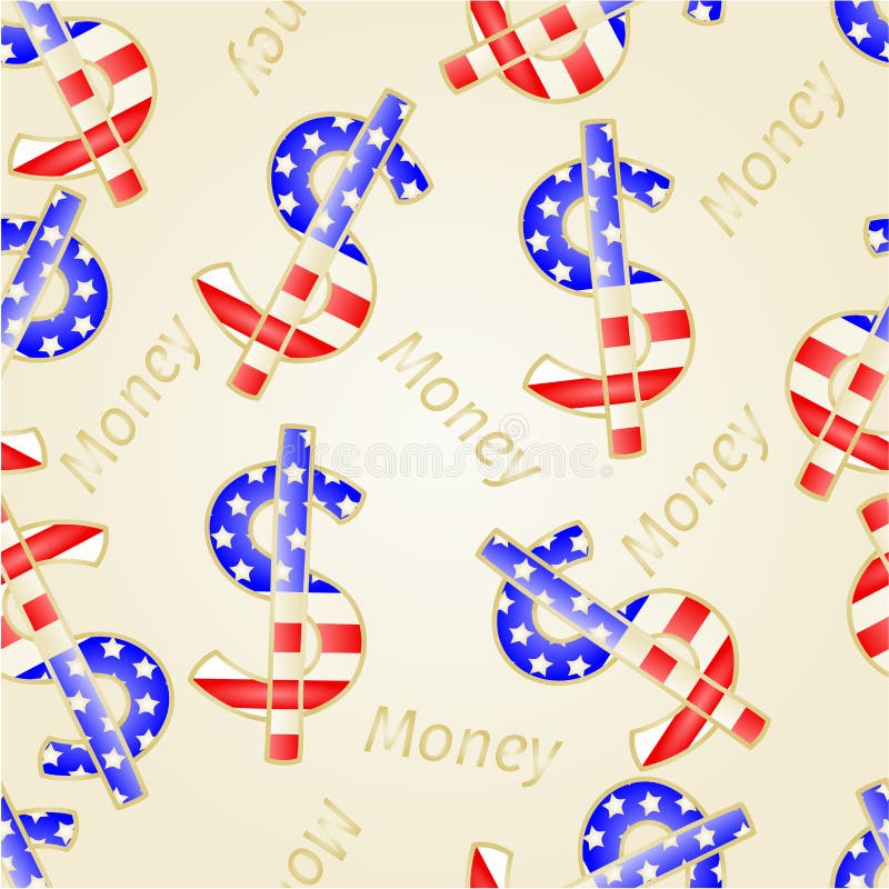 Seamless Texture Money-the US Dollars Vector Stock Vector ...