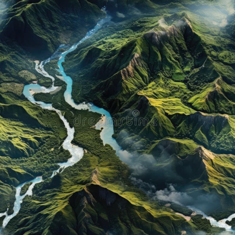 Seamless Texture of Mountain Ranges with Forest Stock Illustration ...