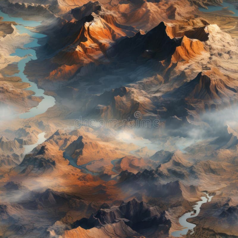 Seamless Texture of Mountain Ranges Stock Illustration - Illustration ...