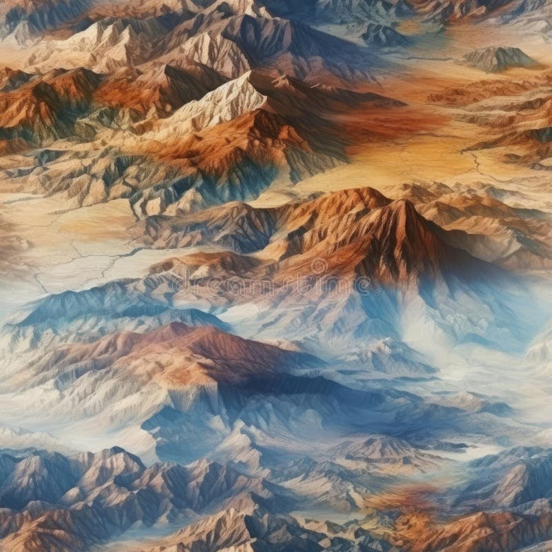 Seamless Texture of Mountain Ranges Stock Illustration - Illustration ...