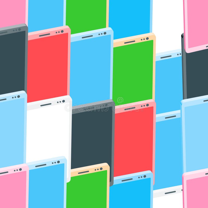 Colored phones stock vector. Illustration of connection - 33334224