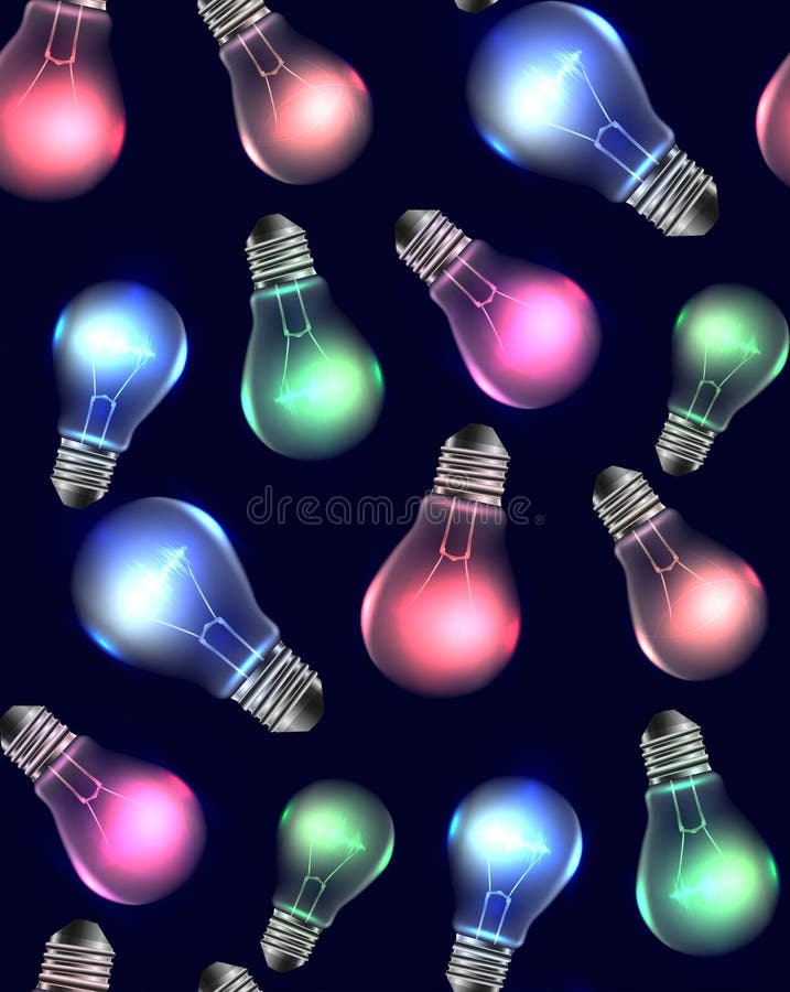 Light Bulbs Seamless Texture Stock Illustrations – 724 Light Bulbs ...
