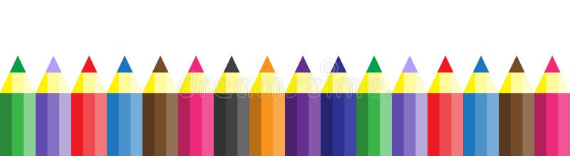 Seamless Texture with Multicolored Pencils Stock Illustration ...