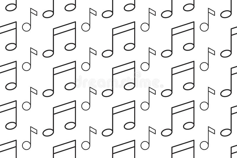 Seamless Texture with Musical Notes Stock Illustration - Illustration ...