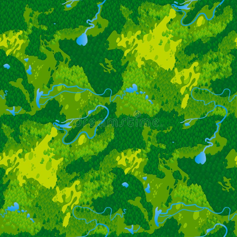 Seamless Texture Terrain Map Stock Vector - Illustration of environment ...