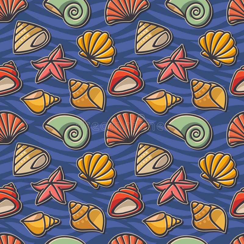 Seamless Texture on a Nautical Theme with Sea Symbols Stock Vector ...