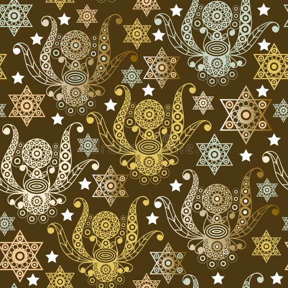 Seamless Texture with Occult Symbol 5 Stock Vector - Illustration of ...