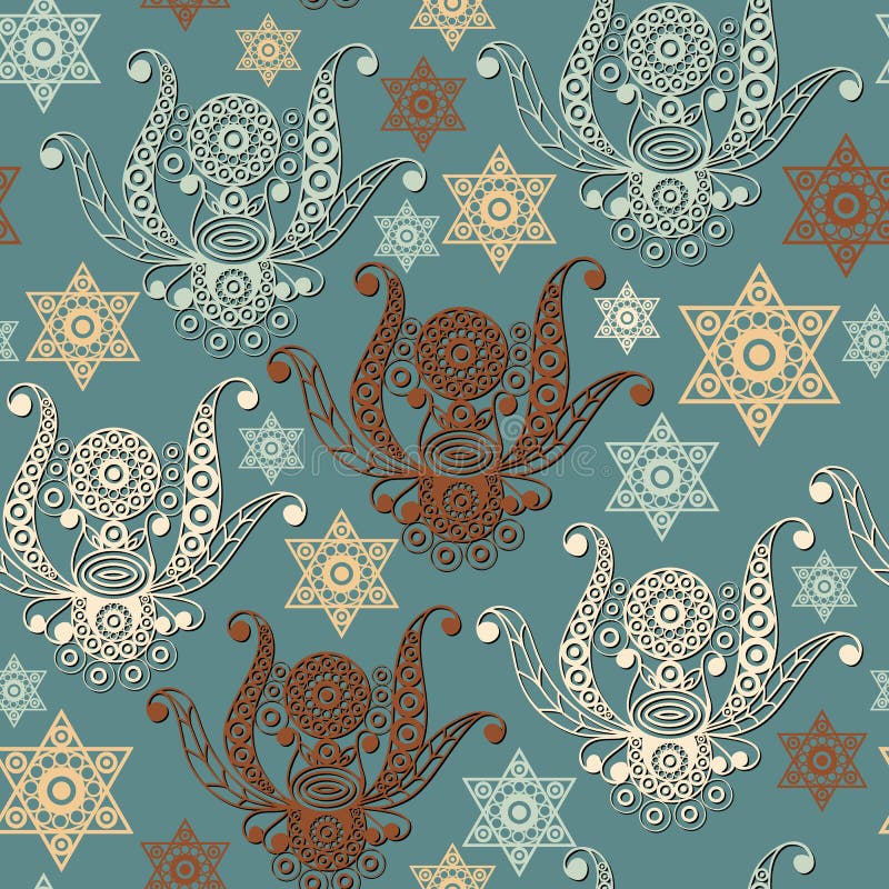 Seamless Texture with Occult Symbol 5 Stock Vector - Illustration of ...