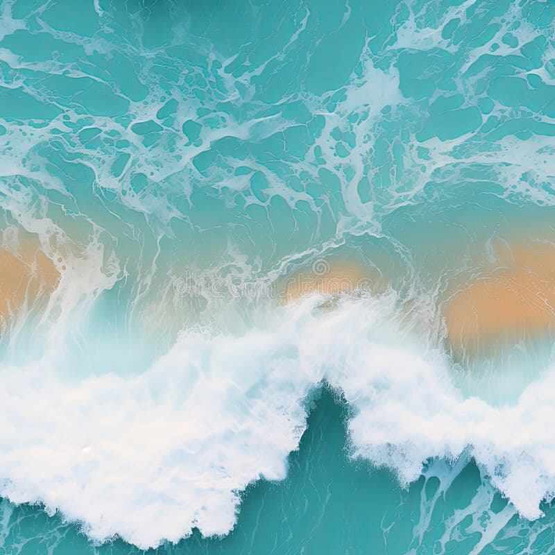 Seamless Texture of Ocean Waves Stock Illustration - Illustration of ...