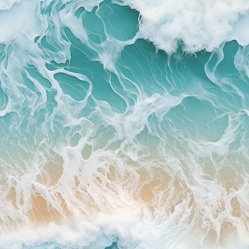 Seamless Texture of Ocean Waves Stock Illustration - Illustration of ...