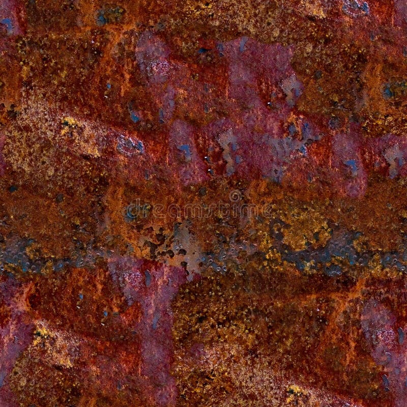 Metallic Old Wall with Rust. Grunge Texture Stock Photo - Image of ...
