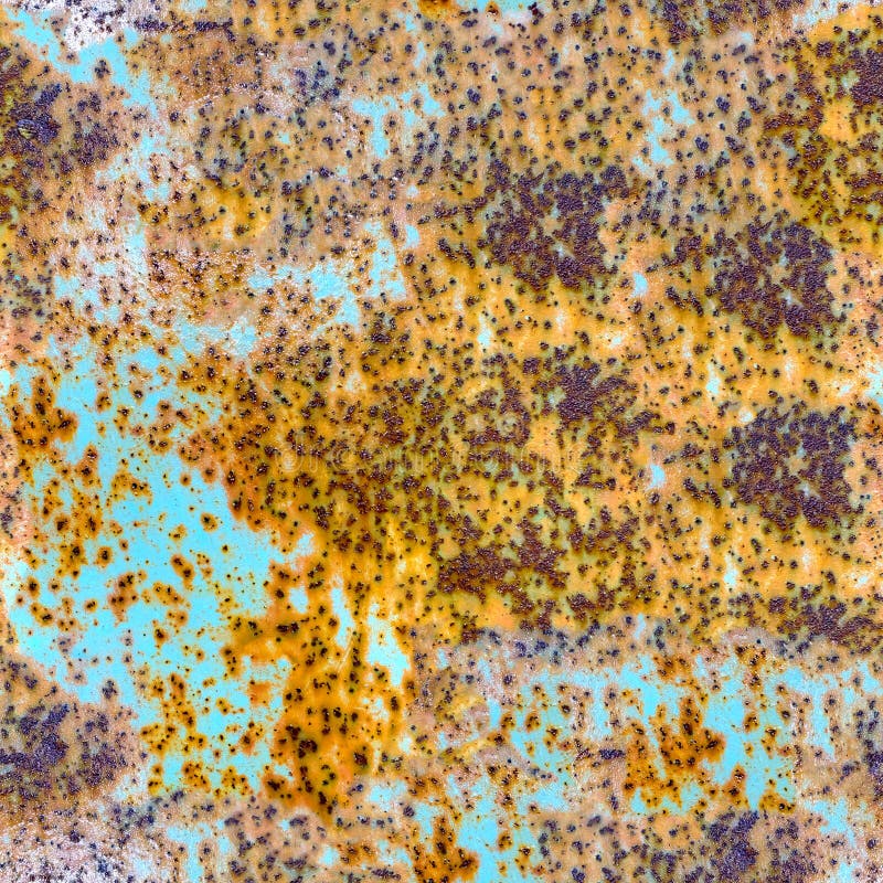 Metallic Old Wall with Rust. Grunge Texture Stock Image - Image of aged ...