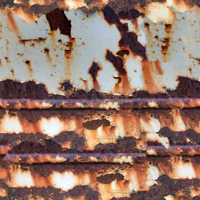 Metallic Old Wall with Rust. Grunge Texture Stock Photo - Image of ...