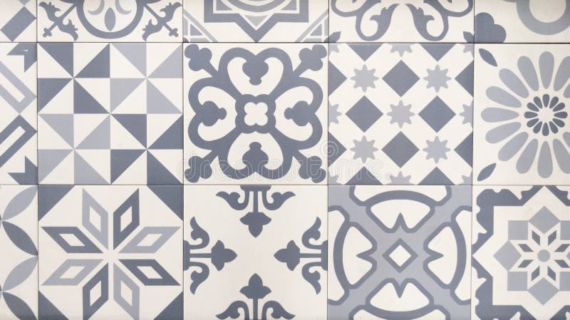 Seamless Texture of Old Stone Wall Azulejo Patchwork Tile Surface Stock ...