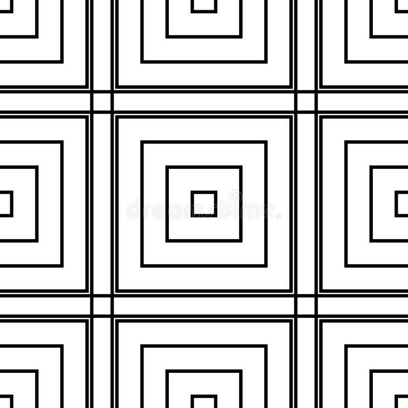 Seamless Texture with Outline Black Squares, Modern Stylish Image ...