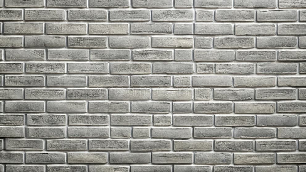 A Seamless Texture of Pale Gray Rectangular Bricks Forming a Solid Wall ...