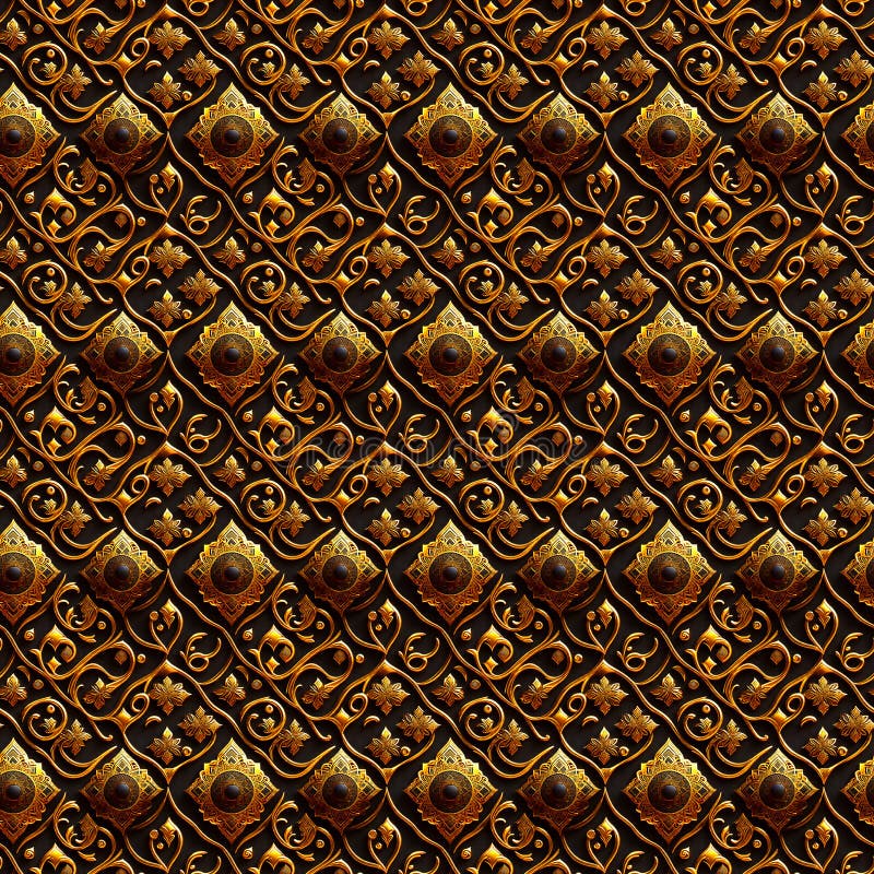 Seamless Texture Pattern in Arabic and Indian Style Stock Illustration ...