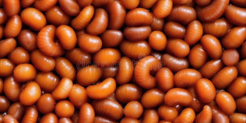 Seamless Texture Pattern and Background of Pile of Worms. Insectophobia ...